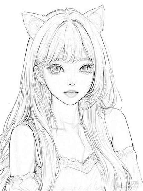 𝐋𝐢𝐧𝐞 𝐚𝐫𝐭 🌷 Sketsa Anime Ilustrasi Karakter Sketsa