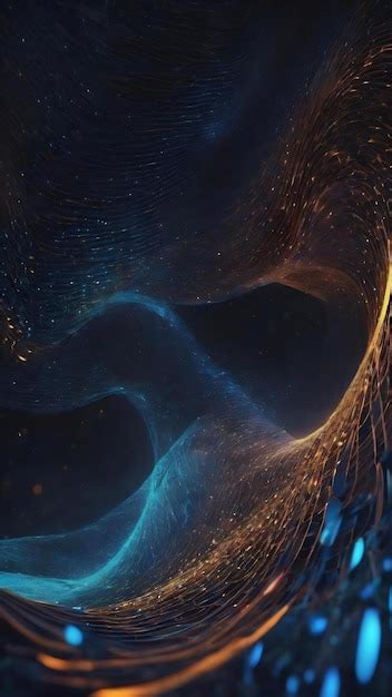 Premium Photo Futuristic Glowing Wave The Concept Of Big Data Network Connection Cybernetics