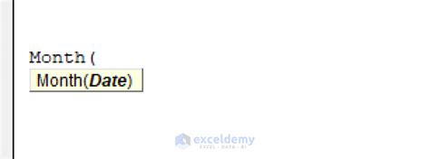 How To Use Excel Vba Month Function 7 Suitable Examples