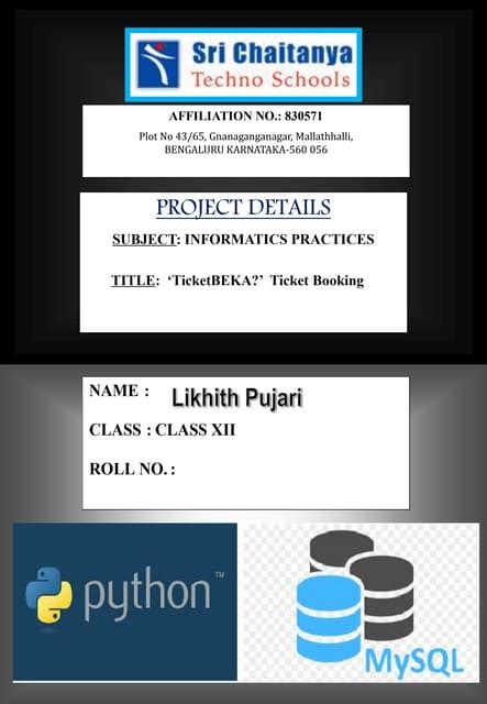 Computer Science Project Of Railway Reservation System Python Programmingpdf