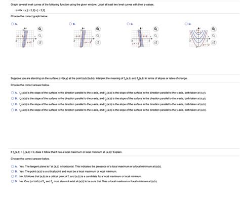 Solved Graph Several Level Curves Of The Following Function