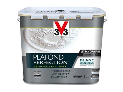 Peinture Plafond V33 Plafond Perfection Blanc Mat 5 L