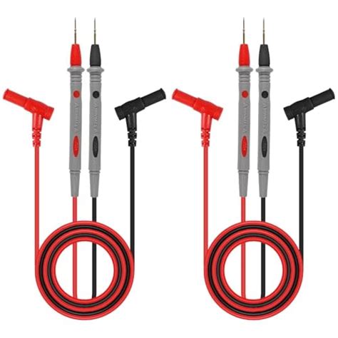 2 Sets Test Leads 1000v 20a Ultra Sharp Test Probe Lead For Multimeter