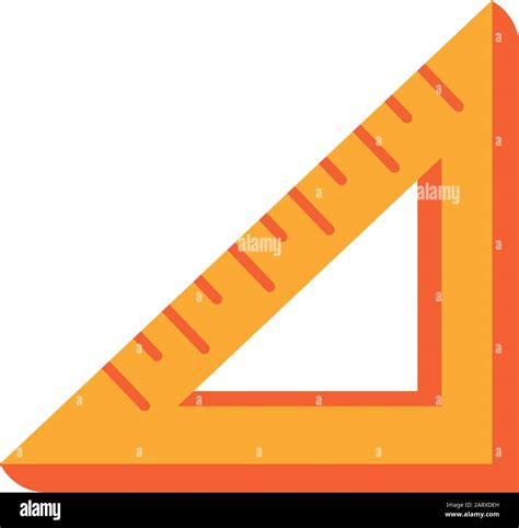 Triangle Ruler Angle Education School Vector Illustration Icon Design