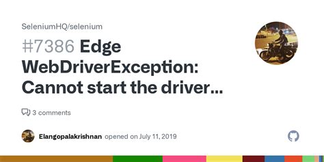 Edge Webdriverexception Cannot Start The Driver Service On
