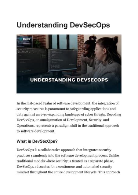 Devsecops An Ultimate Guidepptx Web Development Internet