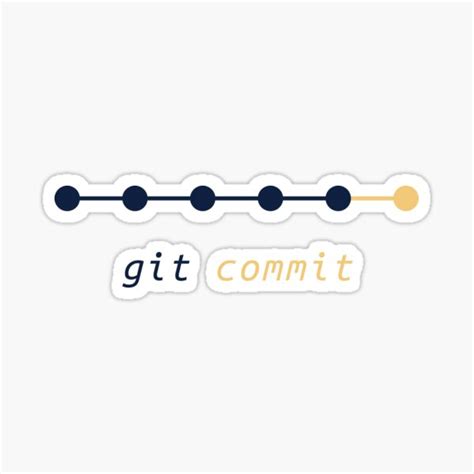 Git Commit Command Sticker For Sale By Mechashadow Redbubble