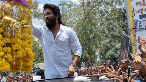 pushpa actor allu arjun allegedly violating model code of conduct