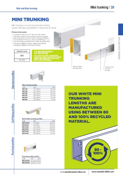 Mini Pvc U Product Data Sheet Marshall Tufflex Ltd Nbs Source