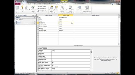Editing Tables In An Access Database Youtube