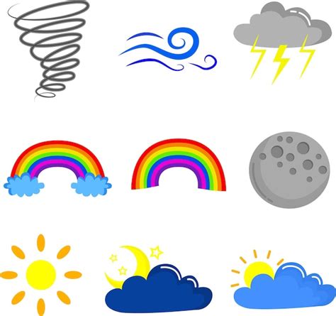 Premium Vector Weather Forecast Widget Application Set Collection