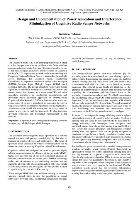 pdf design and implementation of power allocation and interference