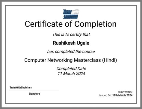 Rushikesh Ugale On Linkedin Trainwithshubham