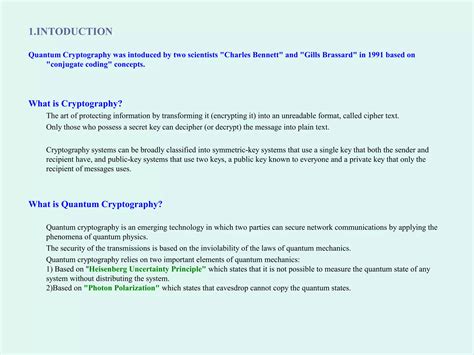 Quantum Cryptography A Modern Cryptographic Security Ppt