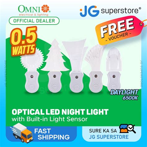 OMNI Optical Control LED Night Light 0 50W 220V W Built In Light Sensor Rotary Plug DNL PK