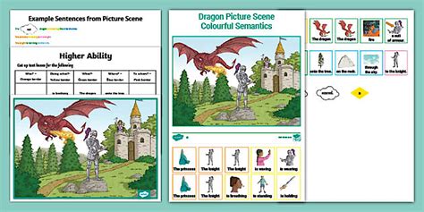 Colour Semantics Dragon Picture Scene Teacher Made