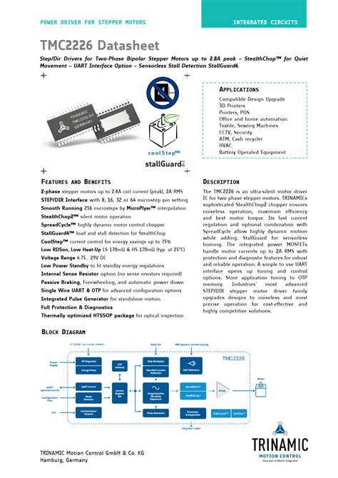 Datasheet Tmc2226 Trinamic Просмотр и загрузка