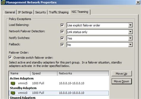 Nic Teaming Failover Types And Related Physical Network Settings Buildvirtual