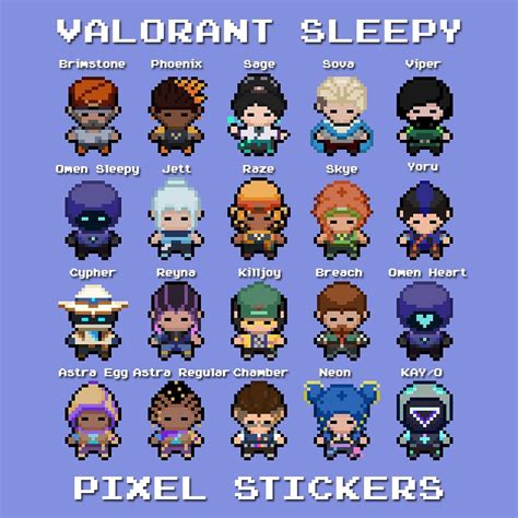 Pixel Characters Are Depicted In The Video Game Valorant Sleepy