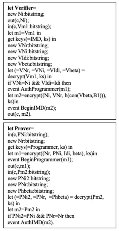 Processes In Proverif For The Authentication Process In Acimd