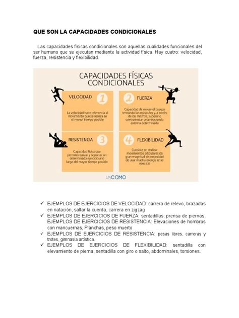 Que Son La Capacidades Condicionales Pdf Gimnasia Flexibilidad