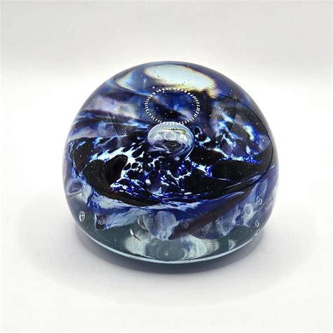 Vintage Handmade Guernsey Island Glass Studio Paperweight Art Glass