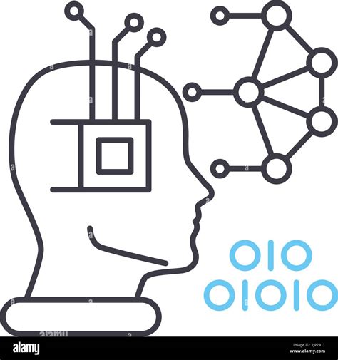 Data Science Line Icon Outline Symbol Vector Illustration Concept