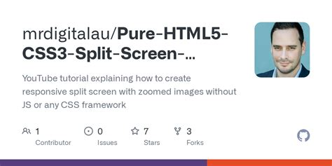 Github Mrdigitalaupure Html5 Css3 Split Screen Using Flexbox