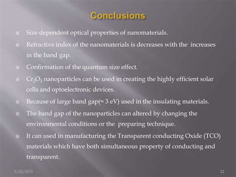 Synthesis Of Doped Chromium Oxide Nanoparticles Pptx