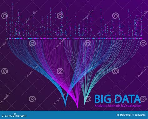 Big Data Visualization Concept Vector Stock Vector Illustration Of Geometric Code 142518721