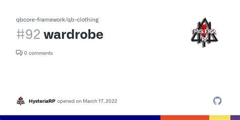 Wardrobe Issue 92 Qbcore Framework Qb Clothing GitHub