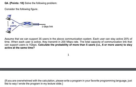 Solved Q Points Solve The Following Problem Chegg Com