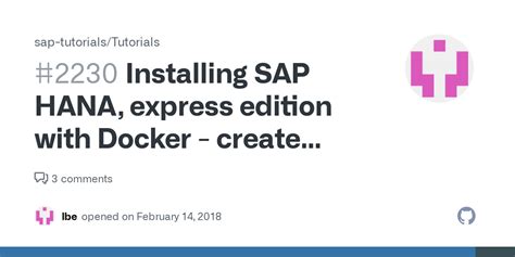Installing Sap Hana Express Edition With Docker Create Hxeadm And Sapsys · Issue 2230 · Sap