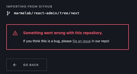 Error Importing Github Repo Marmelabreact Admin · Issue 1756 · Stackblitzcore · Github