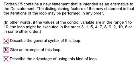 Solved Fortran 95 Contains A New Statement That S Intended