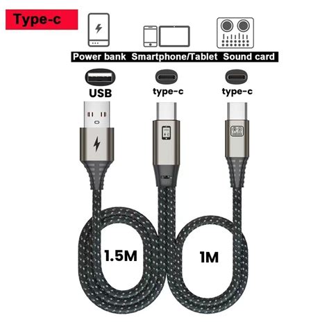 สําหรับไมโครโฟนการ ์ ดเสียงสดสายชาร ์ จข ้ อมูล Type C Micro Usb C Ios