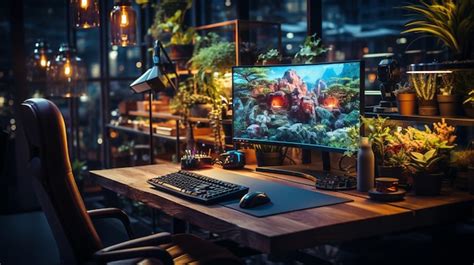 Premium Photo Efficient Home Office Setup