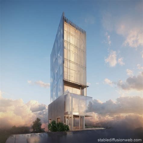 Sunset Render With Clouds Stable Diffusion Online