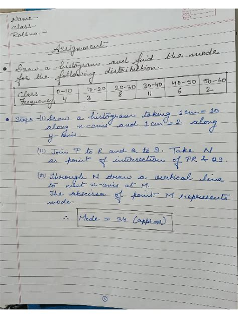 Assignment Find Mode Using Histogram Pdf