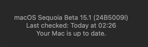 MacOS Sequoia 15 1 Beta 1 Bug Fixes Changes And More MacRumors Forums