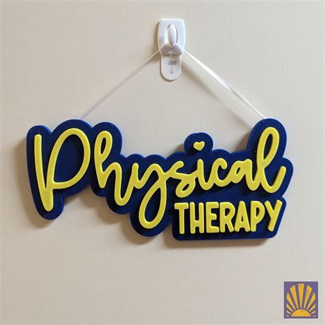 Physical Therapy Door Sign Door Hanging Sign Pt Door Plate Office