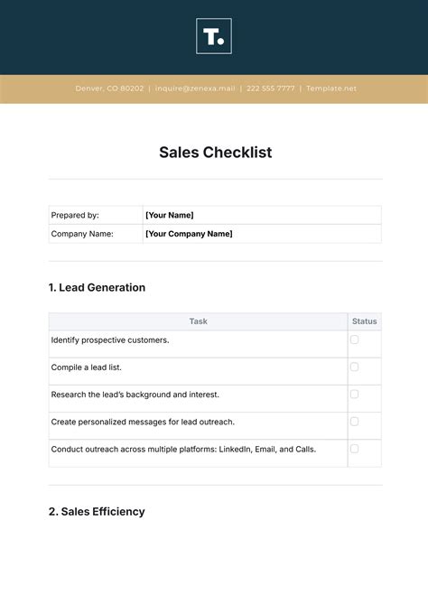 Free Checklist Sheet Templates Editable And Printable