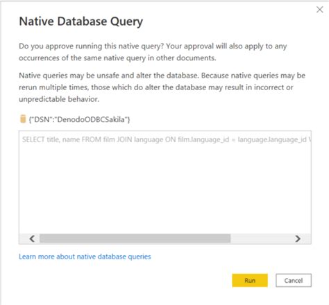 Power Query Denodo Connector Power Query Microsoft Learn