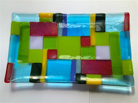 Fused Glass Tray Etsy