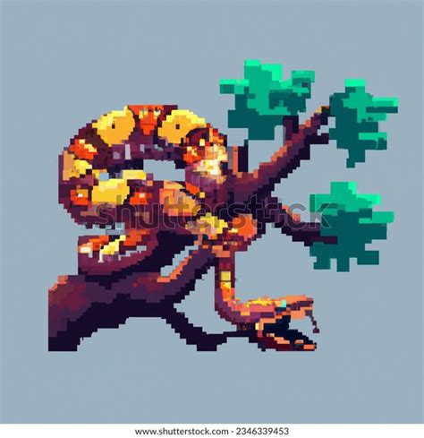 Pixel Art Vectorstyle Image Large Python Ai Generated Image 2346339453