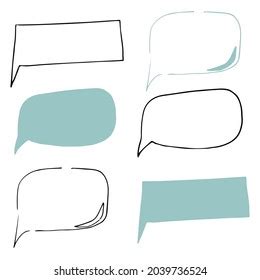 Vector Set Blank Template Text Doodle Stock Vector Royalty Free Shutterstock