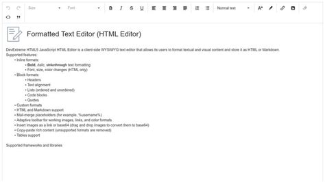 Overview Devextreme Html Editor