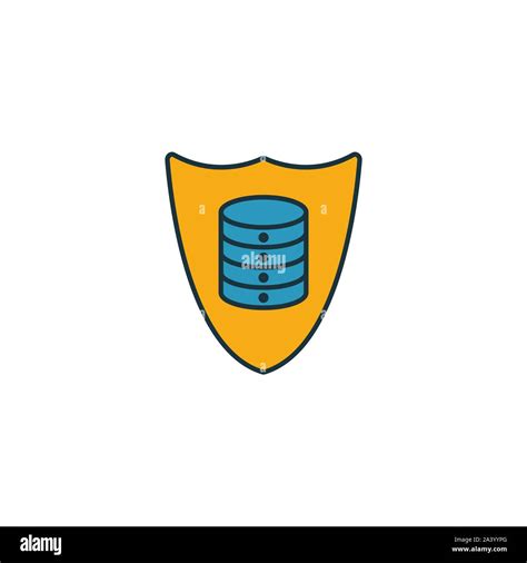 Secured Backup Icon Outline Filled Creative Elemet From Big Data Icons Collection Premium