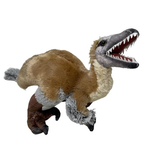 Dino Velociraptor Soft Plush Toy Wild Republic Artist Collection Soft Toy 45cm