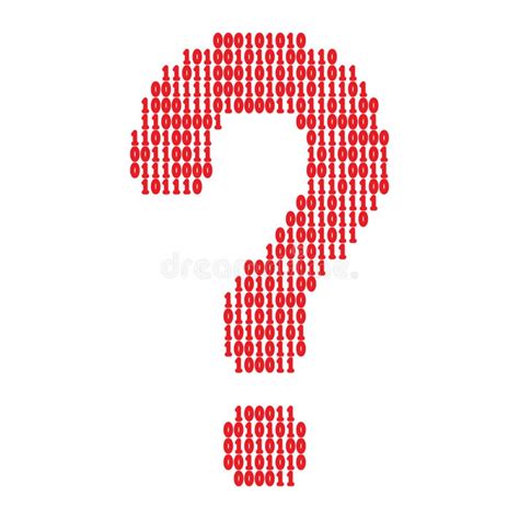 Binary Code Question Mark Stock Illustration Illustration Of Line
